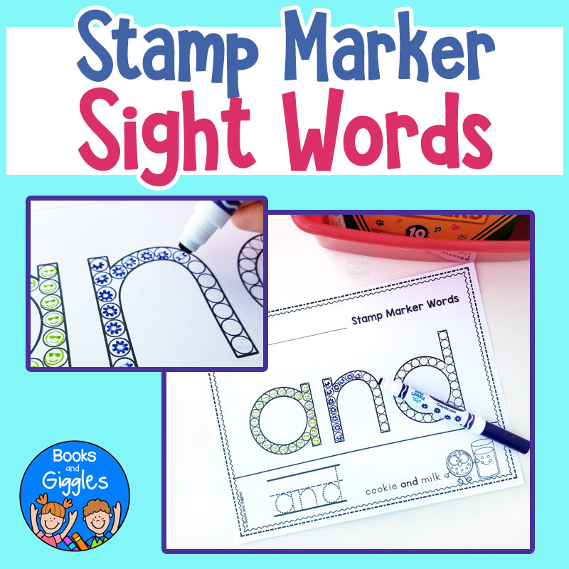 Pre-Primer Sight Word Worksheets for Stamp Markers – Books and Giggles