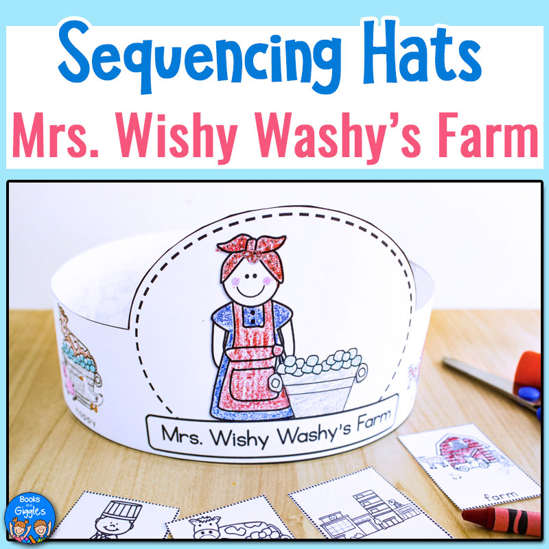 Mrs. Wishy Washy's Farm Sequencing Hats – Books and Giggles